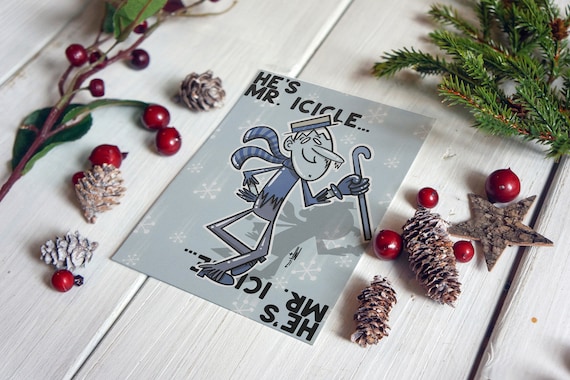 Printable Christmas Cards Cold Miser Christmas Card Art - Etsy