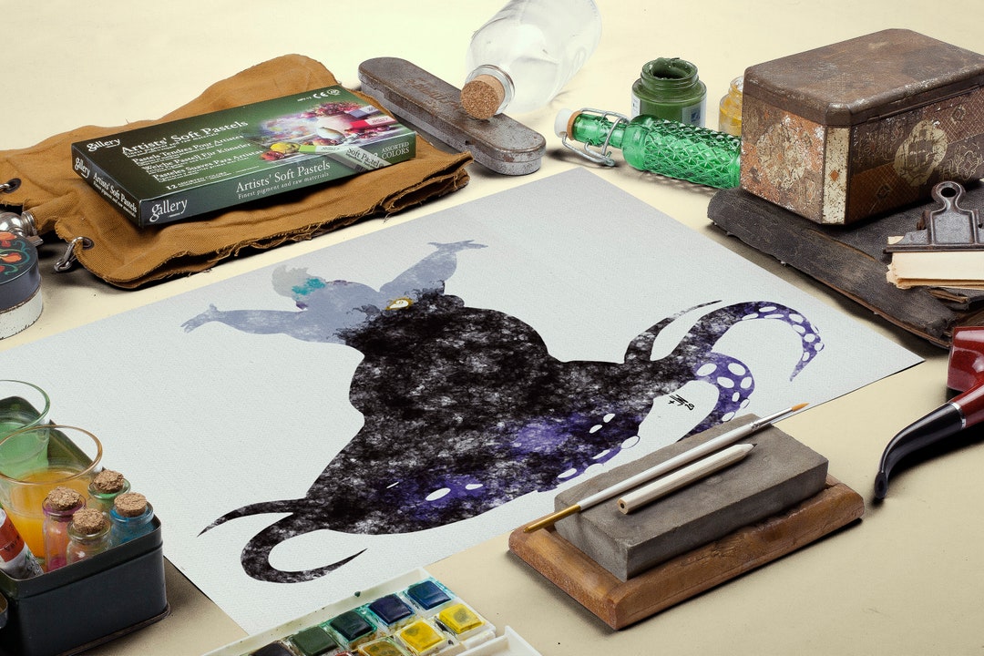 Ursula Watercolor Art Print, Disney, Girls Room Art, Nursery Print ...