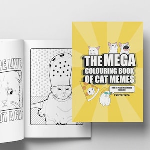 The Mega Colouring Book of Cat Memes Adult Gift Coloring Book - Etsy