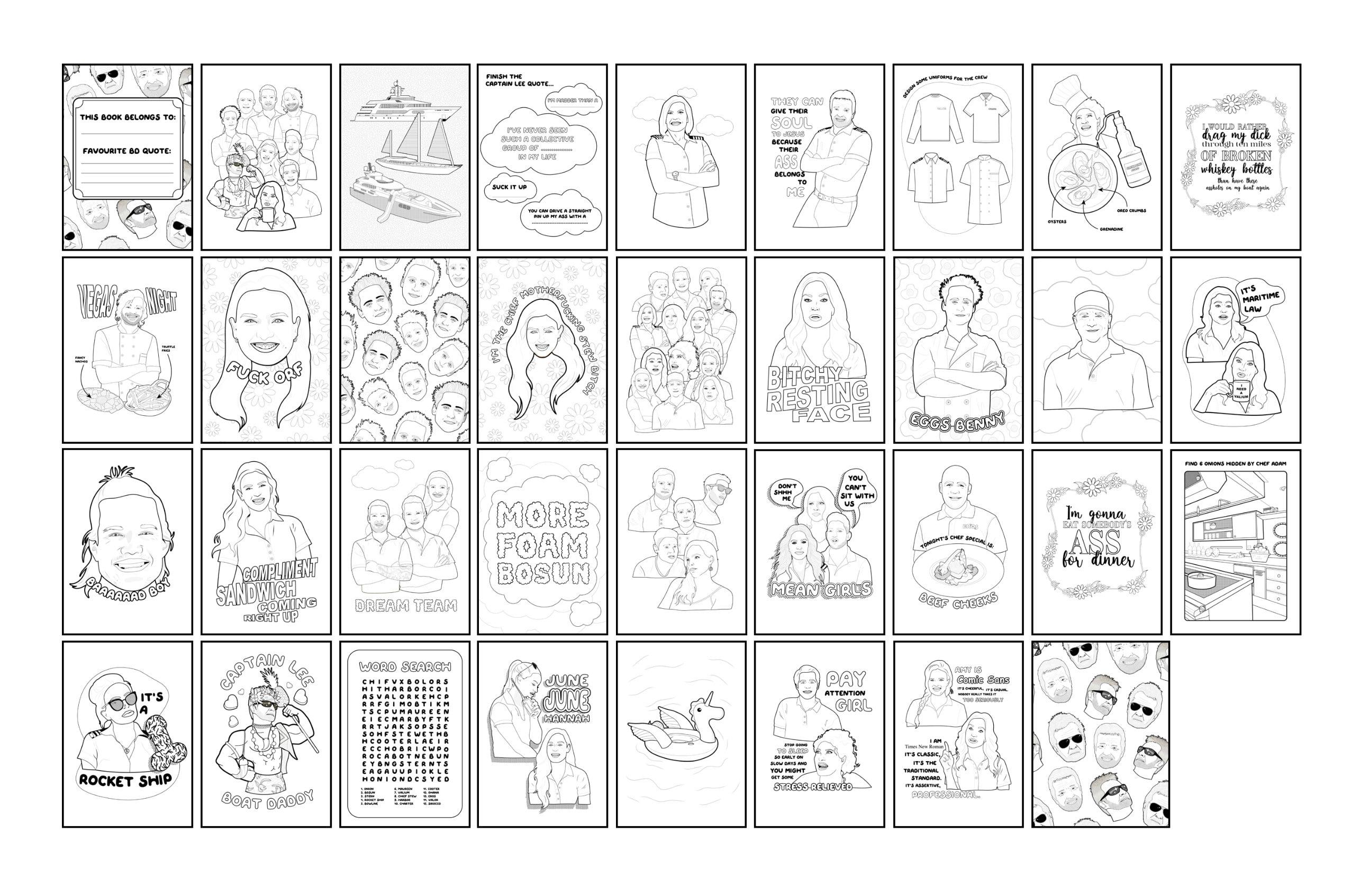 The Yachtie Adult Gift Coloring and Activity Book - Below Deck Yachting ...