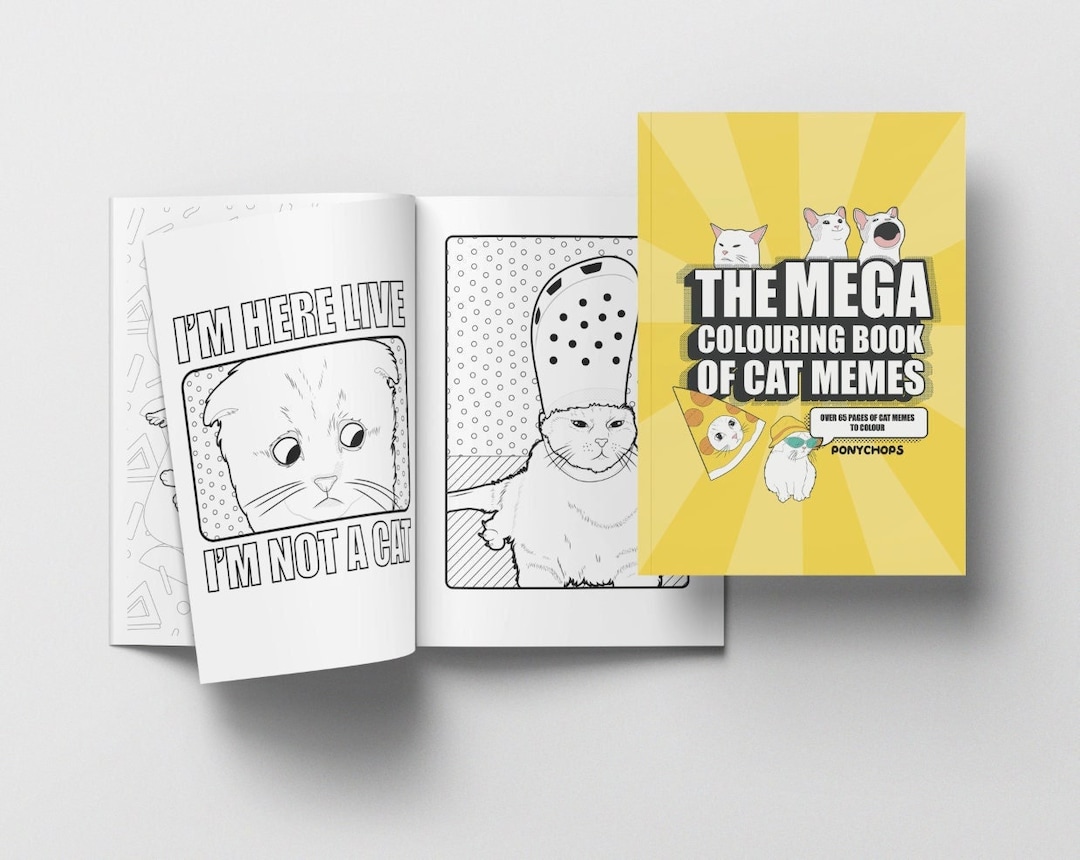 The Mega Colouring Book of Cat Memes Adult Gift Coloring Book - Etsy