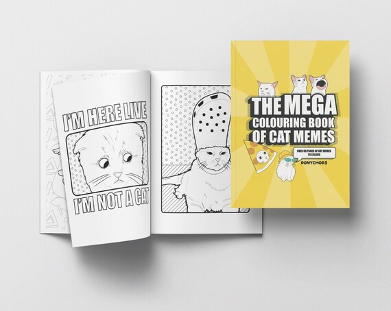 The Mega Colouring Book of Cat Memes Adult Gift Coloring Book - Etsy