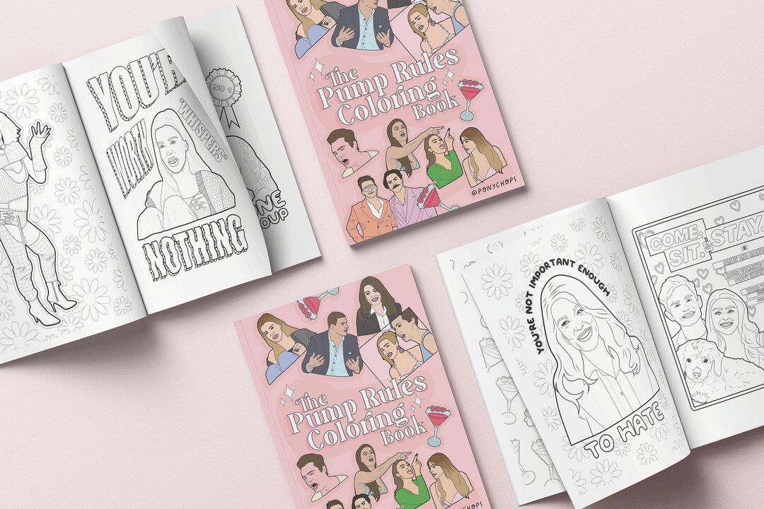 The Pump Rules Coloring Book VPR Vanderpump Lisa - Etsy