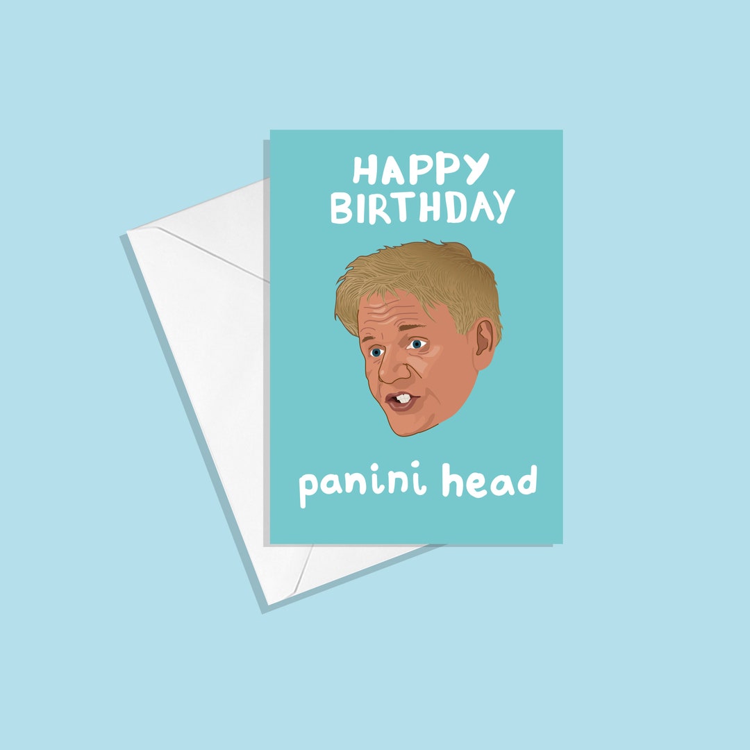 Gordon Ramsay Greetings Card Happy Birthday Panini Head - Etsy
