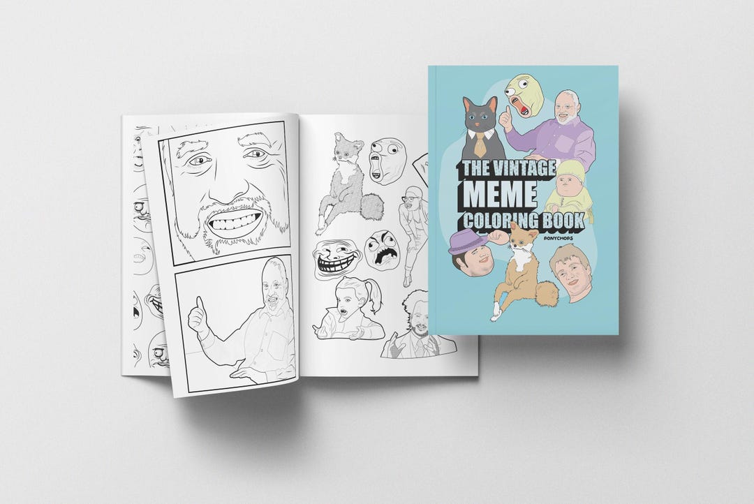 The Vintage Meme Coloring Book Adult Gift Coluoring Book - Pop Culture ...