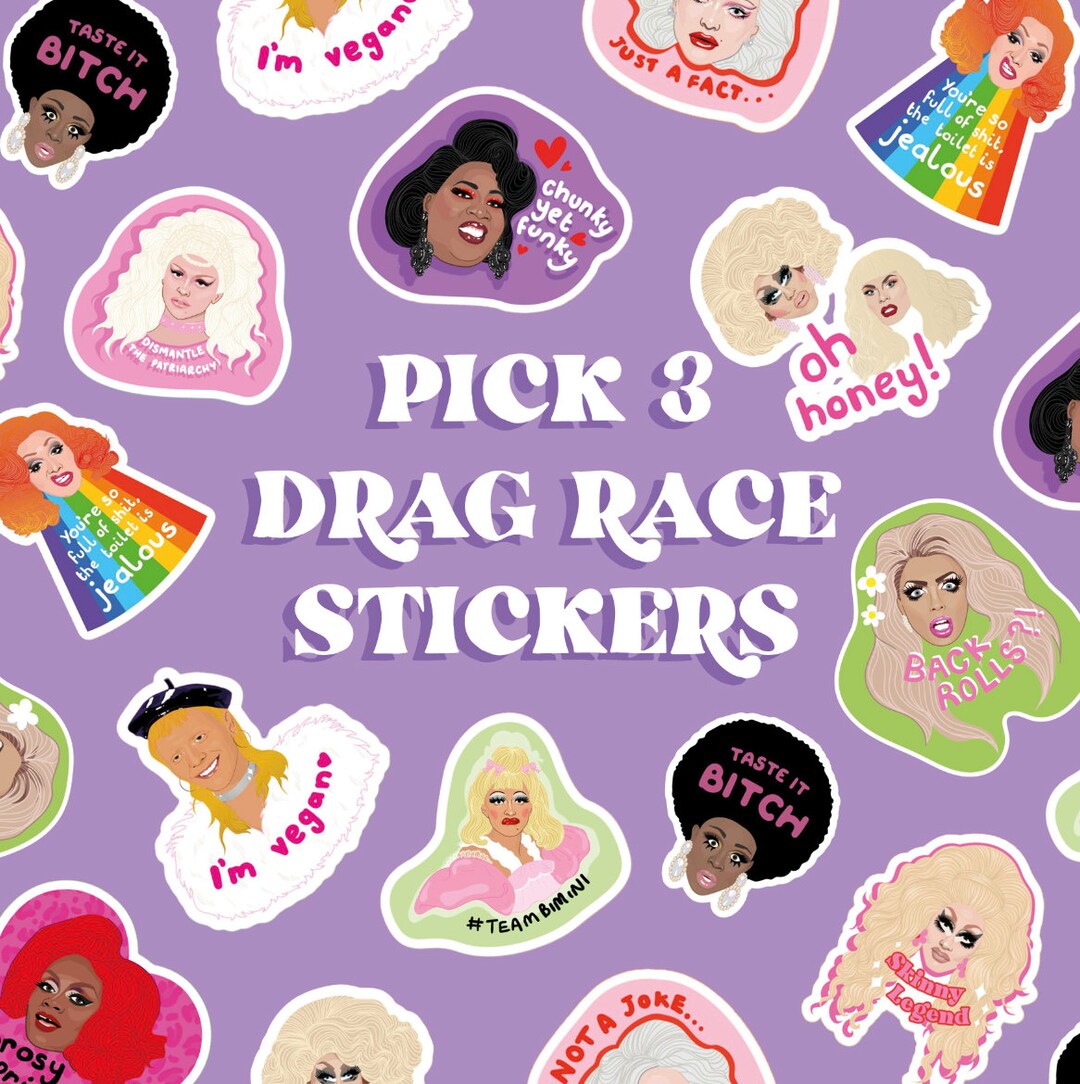 Rupaul's Drag Race Vinyl Stickers Set PICK 3 Funny Gift RPDR UK Drag ...