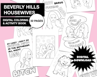RHOBH Beverly Hills Housewives Adult Coloring Book Coloring Books Bravo ...