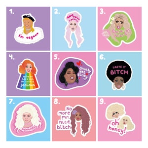 Rupaul's Drag Race Vinyl Stickers Set PICK 3 Funny Gift RPDR UK Drag Race - Etsy