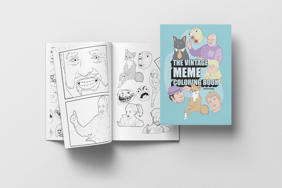 The Vintage Meme Coloring Book Adult Gift Coluoring Book Pop Culture ...