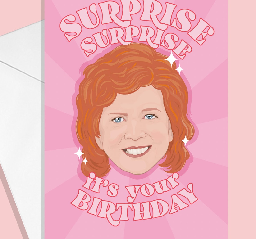 Cilla Black Meme Greetings Card - Surprise Surprise Birthday Funny ...