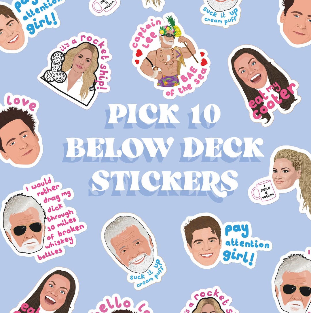 Below Deck Vinyl Stickers Pack - PICK 10! Below Deck Med Sailing Yacht ...