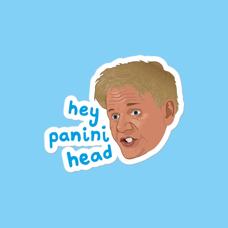 Gordon Ramsay Vinyl Sticker Hey Panini Head Kitchen | Etsy UK