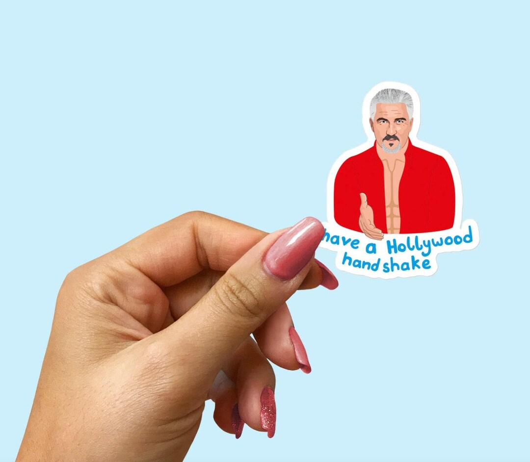Paul Hollywood Vinyl Laptop Sticker - Hollywood Handshake - GBBO ...