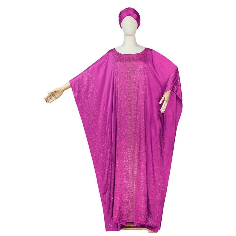 Boubou Kaftan Abaya Gown With Scarf African Bubu Dress Dubai - Etsy