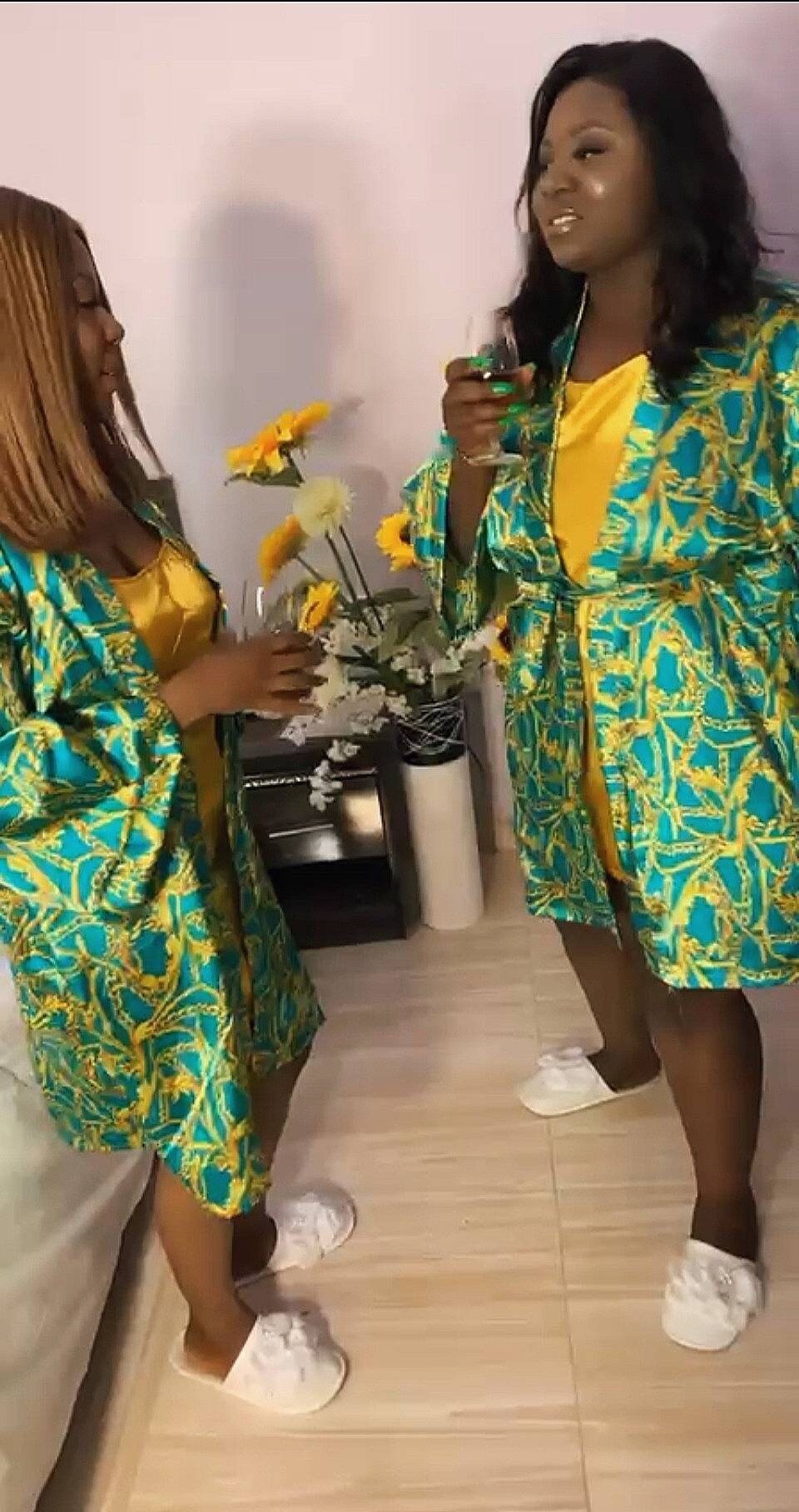 Satin Silky Print Robes Floral Print Robes Bridal | Etsy