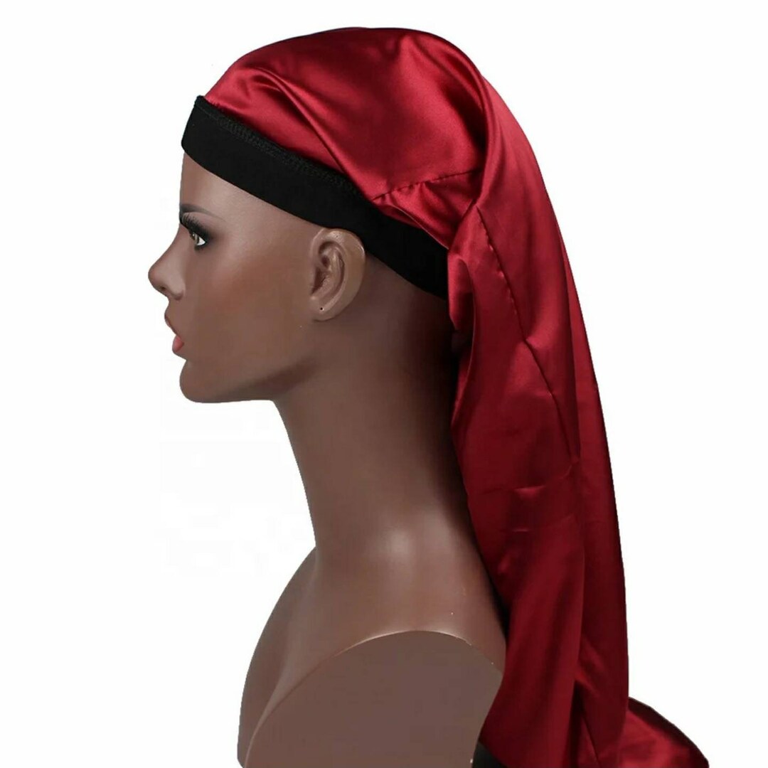Double-layer Reversible Long Satin Locs, Braids Bonnet Unisex Extra ...