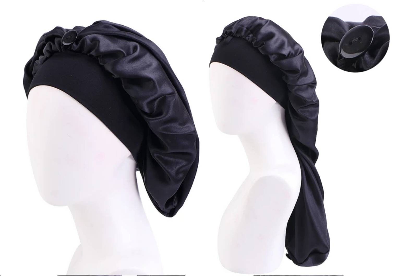 Long Satin Silky Locs Braids Bonnet Solid Color Long Hair - Etsy