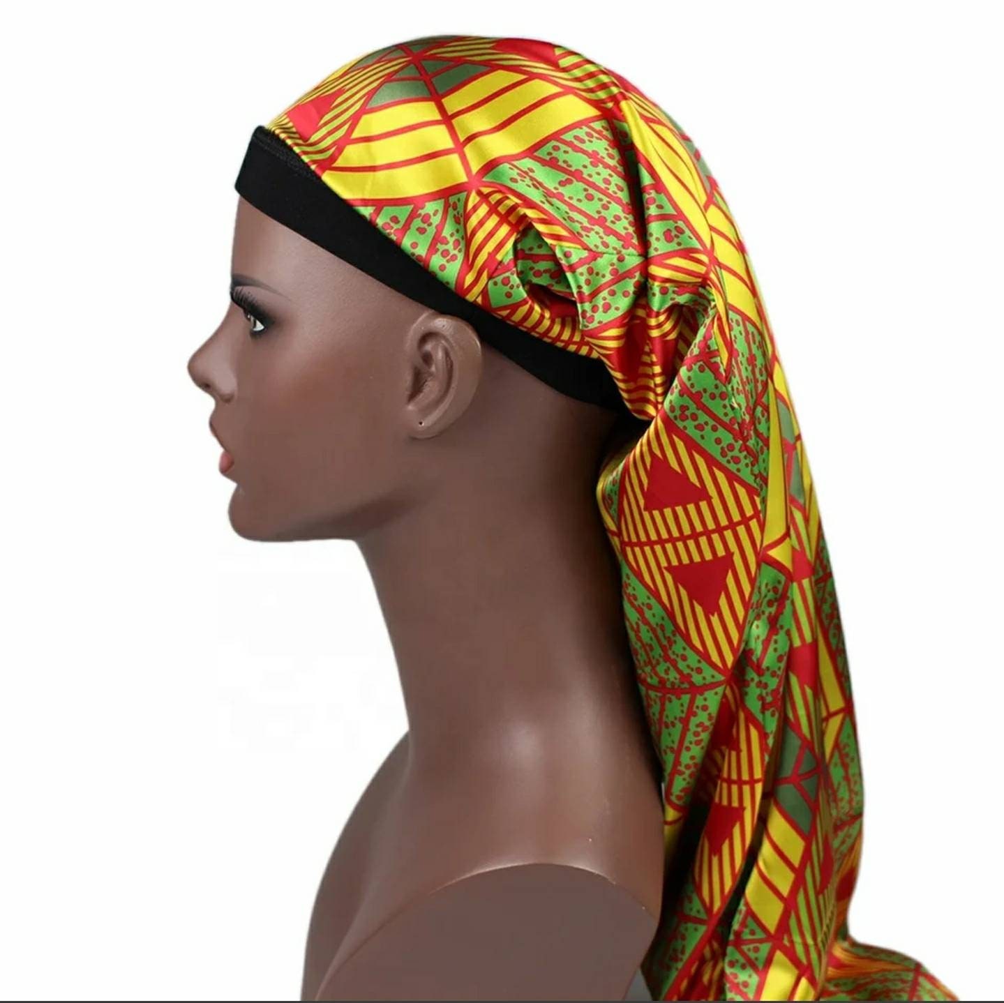 Double-layer Reversible Long Satin Locs, Braids Bonnet Unisex Extra ...