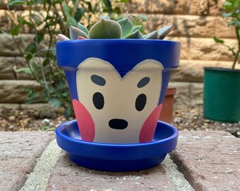 Jack Animal Crossing Handpainted Terracotta Flower Pot - Etsy