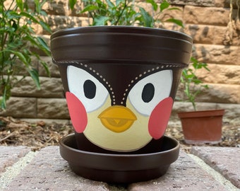 Mabel Animal Crossing Handpainted Terracotta Flower Pot | Etsy