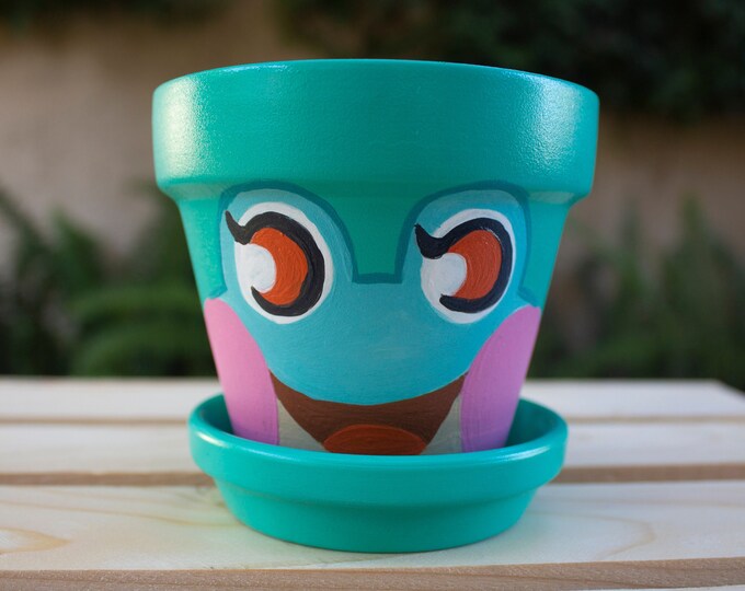 Lily Animal Crossing Handpainted Terracotta Flower Pot - Etsy