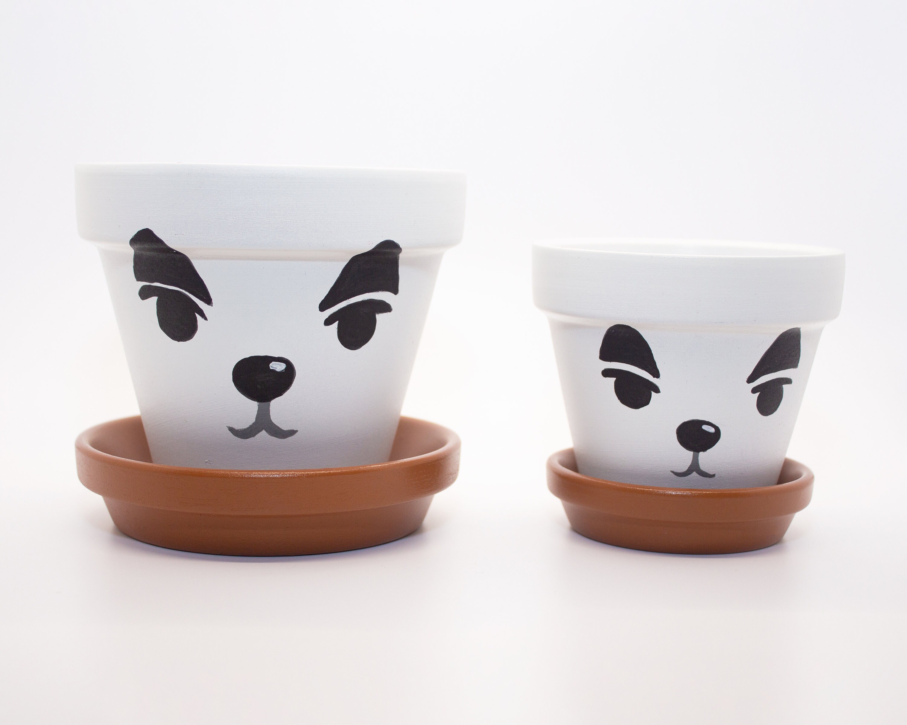 K.K. Slider Animal Crossing Handpainted Terracotta Flower Pot - Etsy