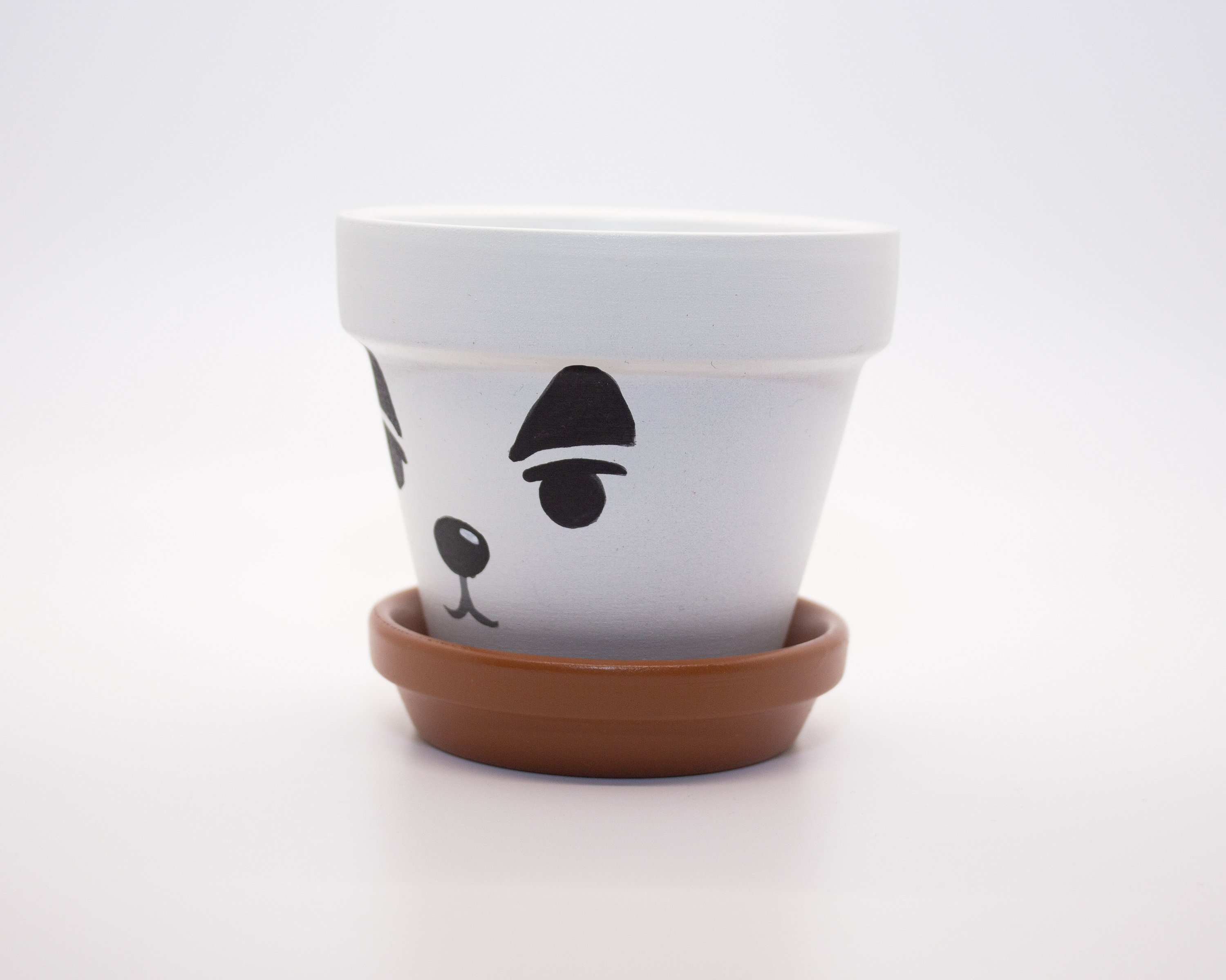 K.K. Slider Animal Crossing Handpainted Terracotta Flower Pot - Etsy