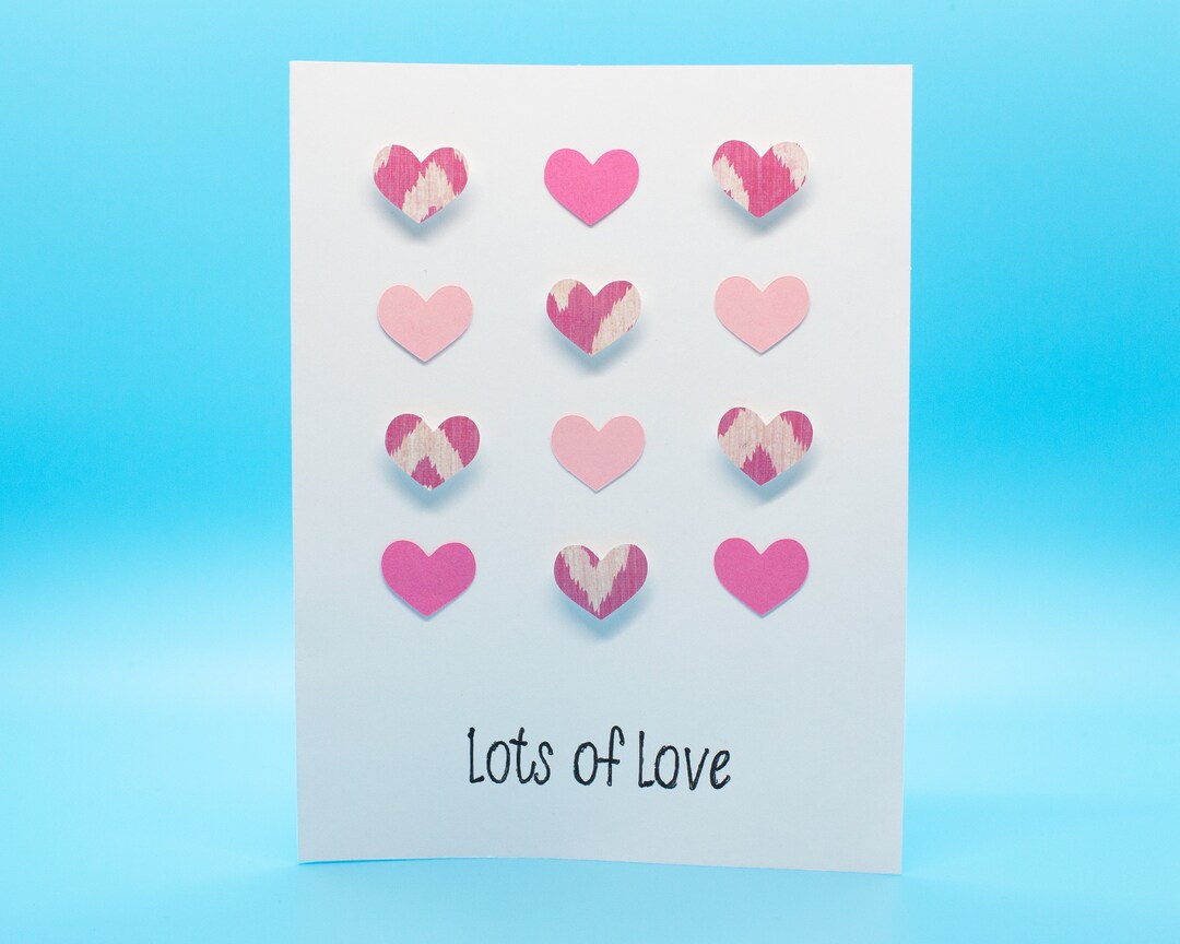Lots of Love Hearts Paper Cut-out Greeting Card - Etsy