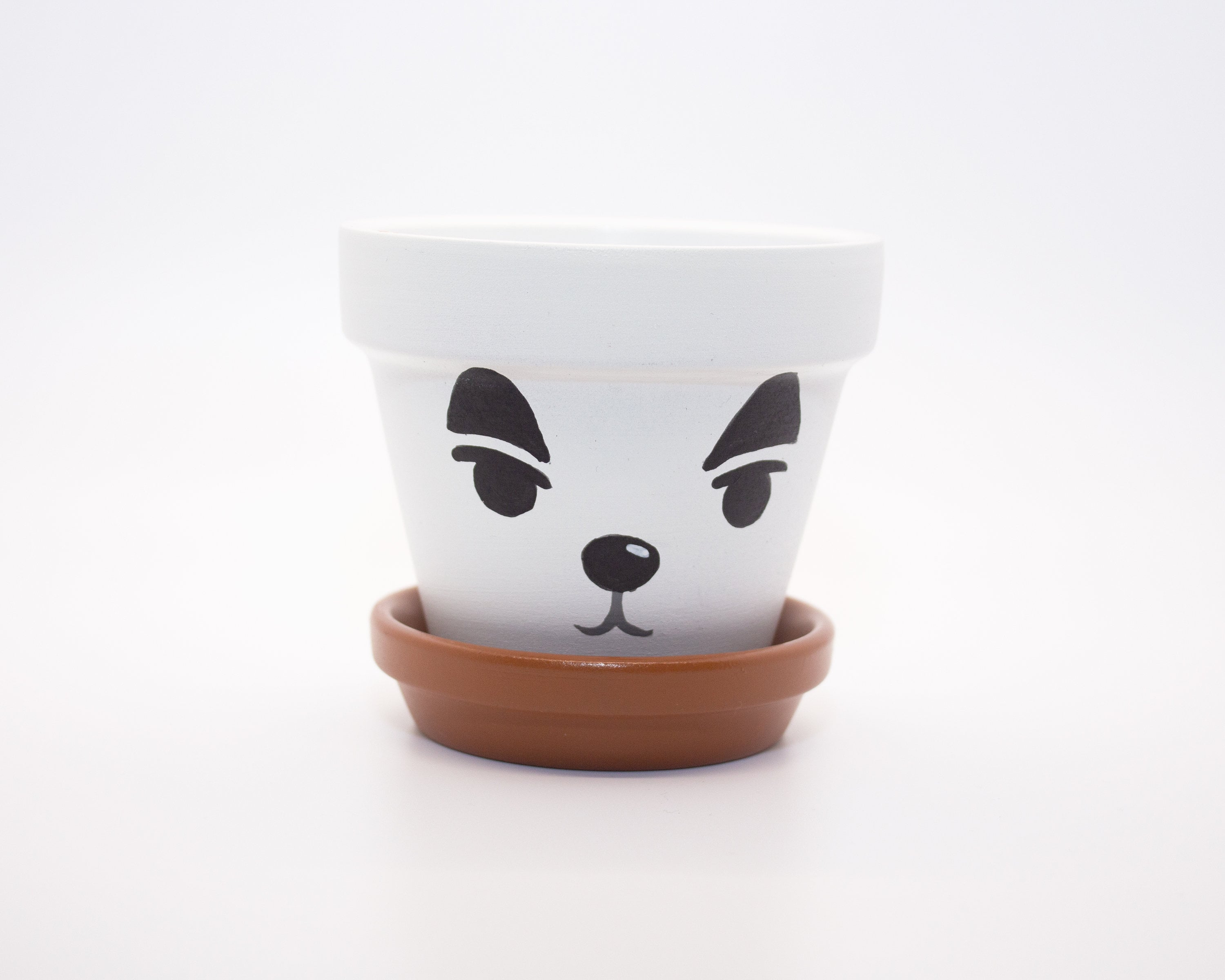 K.K. Slider Animal Crossing Handpainted Terracotta Flower Pot - Etsy