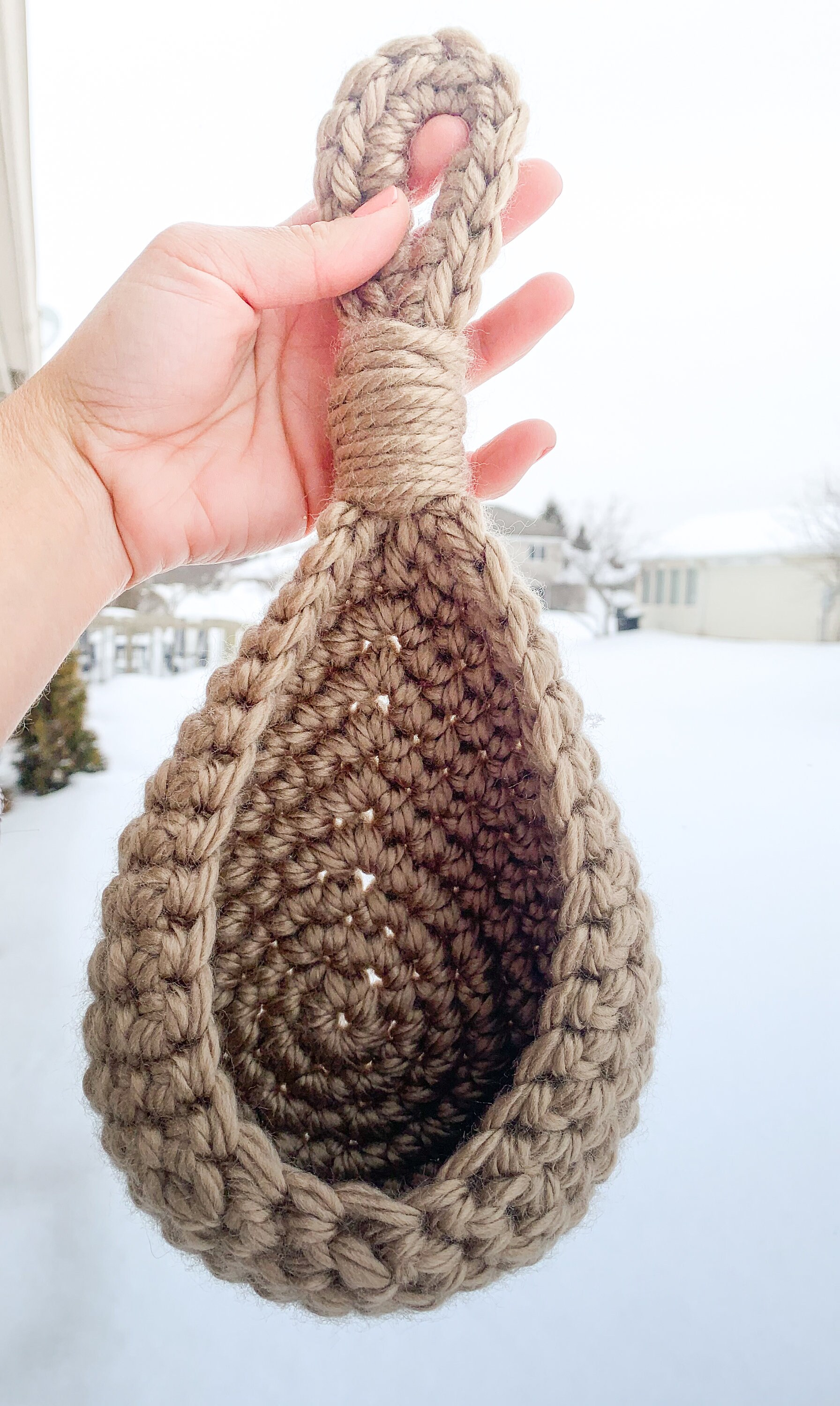 Hanging Basket Pattern, Crochet Basket Pattern, Wall Hanging Storage ...