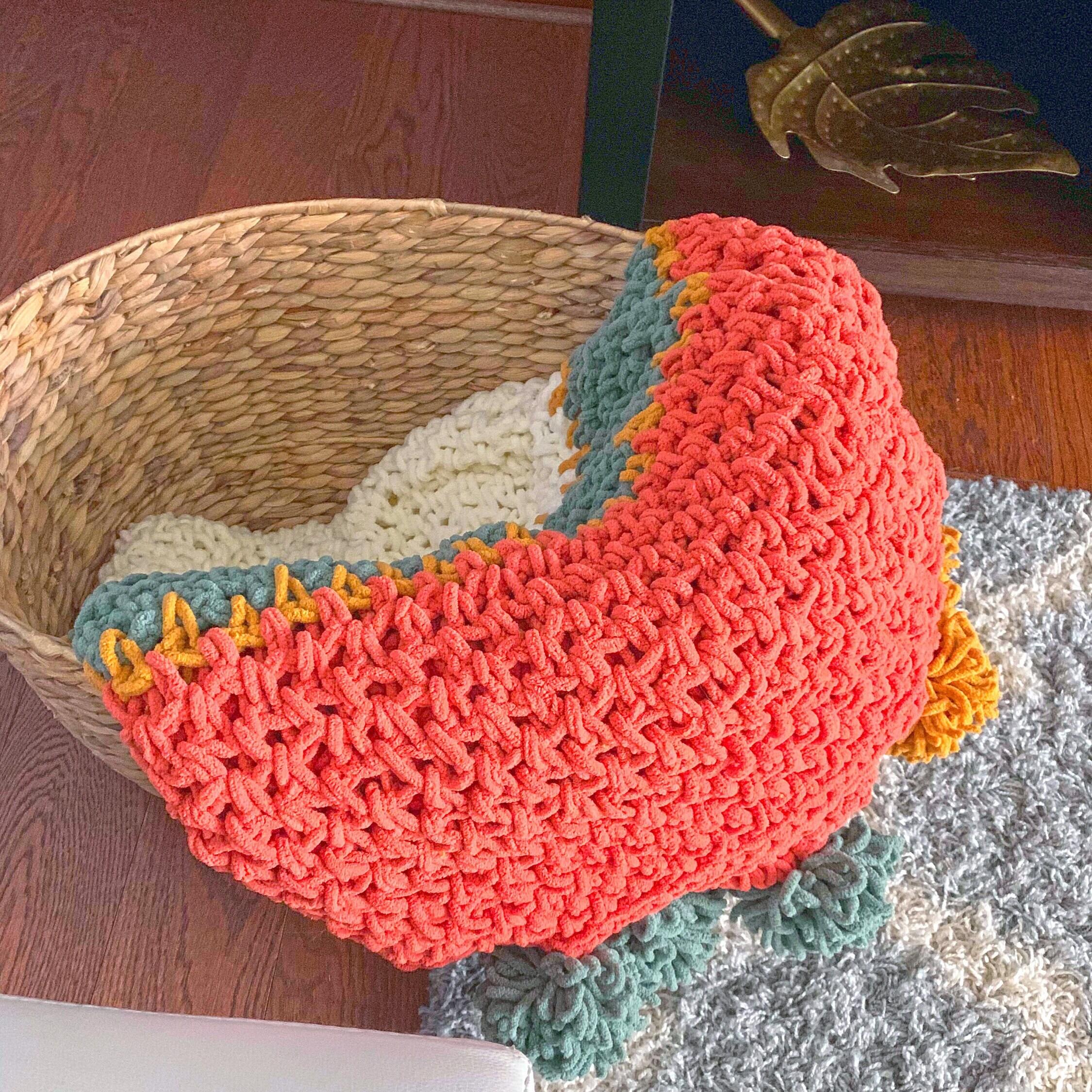 Crochet Pattern Chunky Crochet Blanket Throw Easy Crochet - Etsy