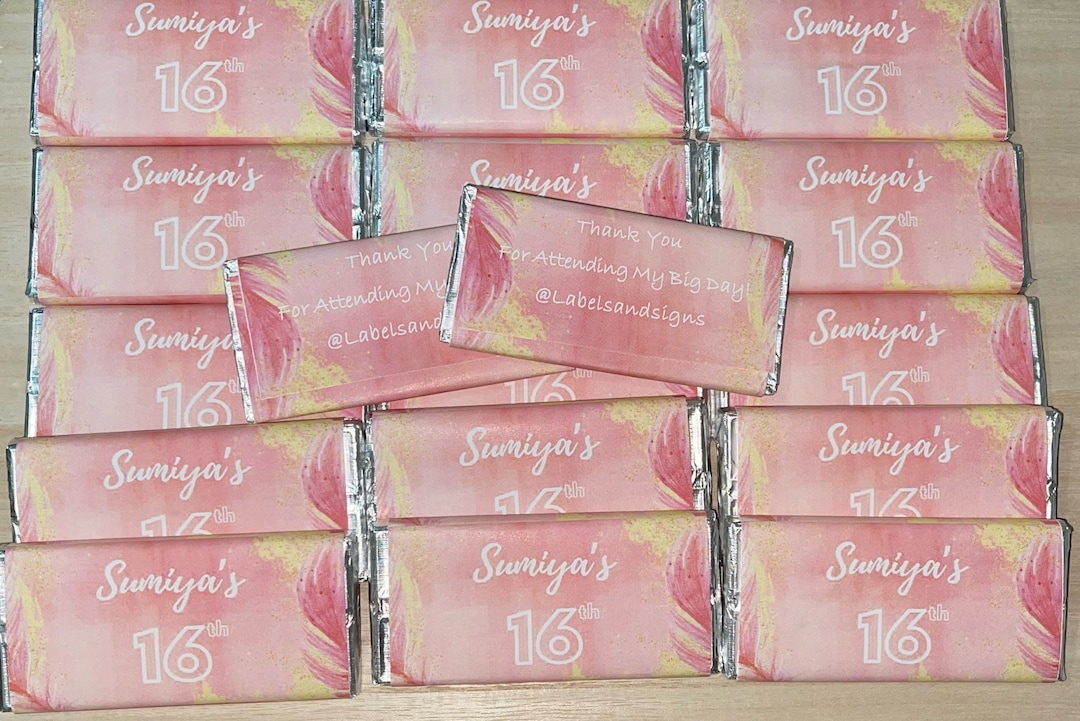 Personalised Mini Chocolate Bars - Etsy