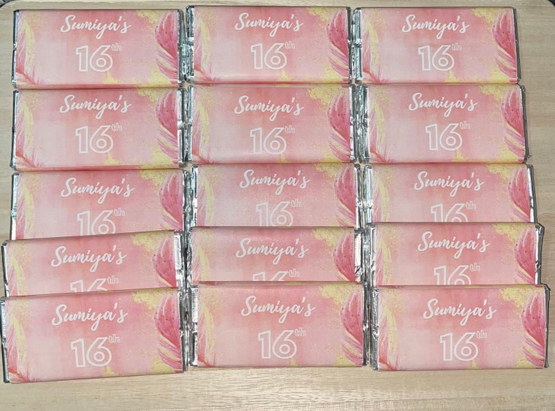 Personalised Mini Chocolate Bars - Etsy