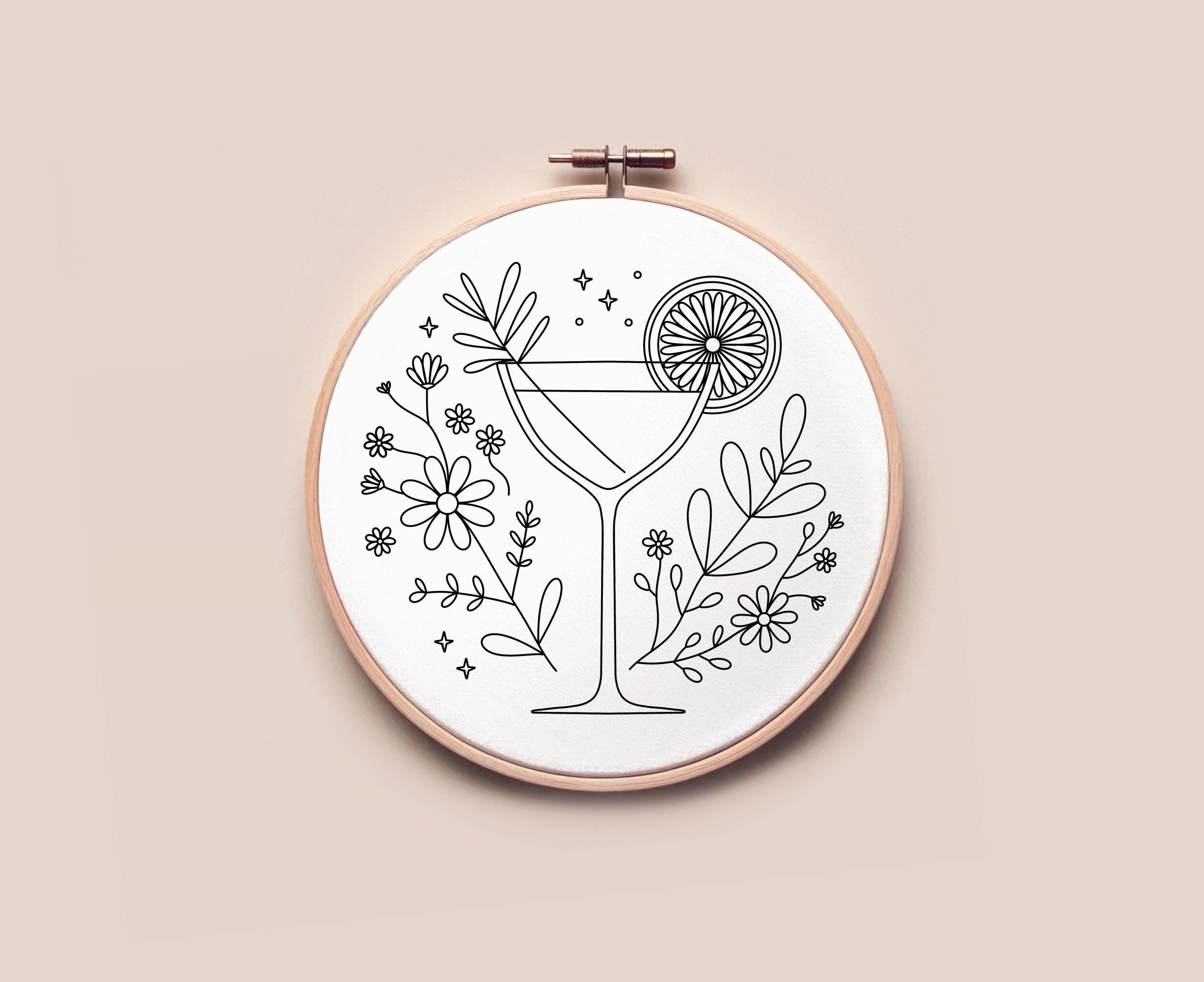 Embroidery Template "aperol" Embroidery Pattern Embroidery Design ...