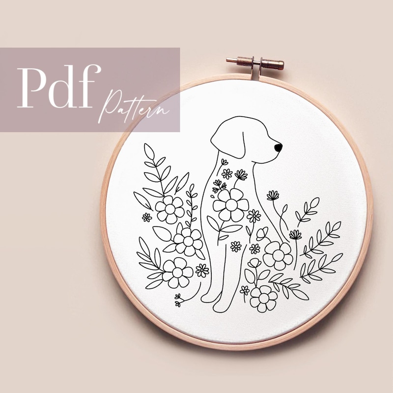 Lab Embroidery Design - Etsy