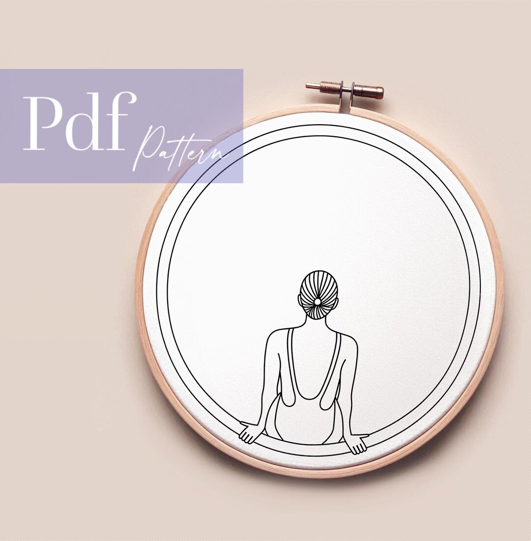 Embroidery Template "swimmer" Embroidery Pattern Embroidery Design ...