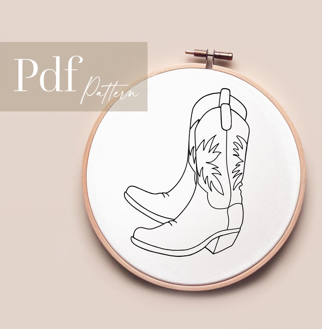 Embroidery Template "cowboy" Embroidery Pattern Embroidery Design ...