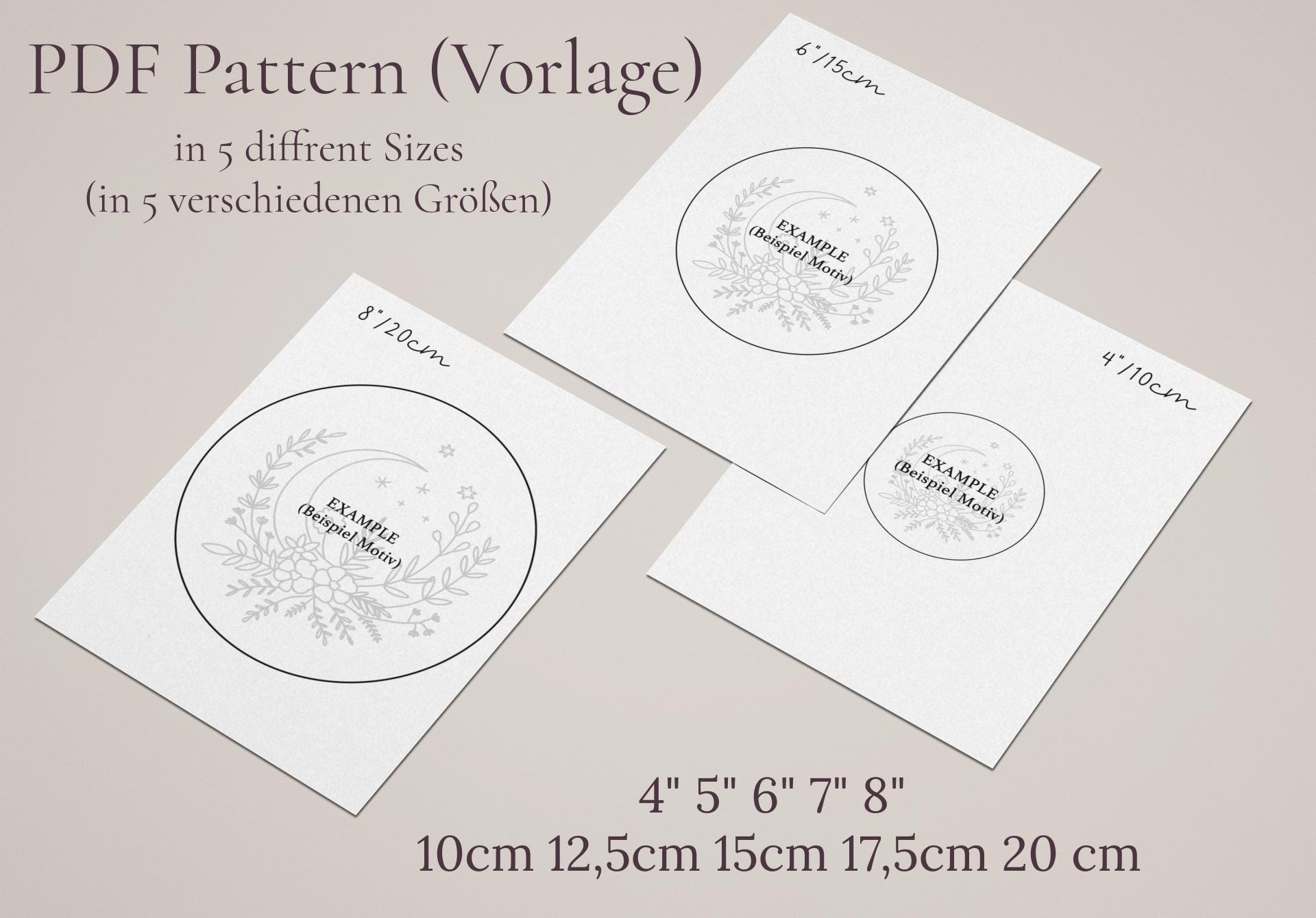 Embroidery Template "aperol" Embroidery Pattern Embroidery Design ...