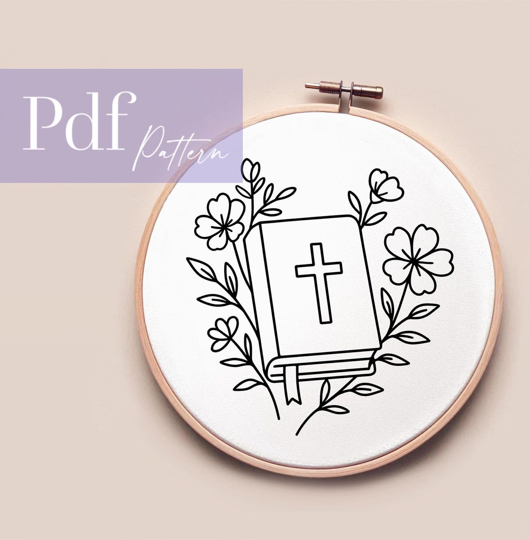 Embroidery Template "bible" Embroidery Pattern Embroidery Design ...