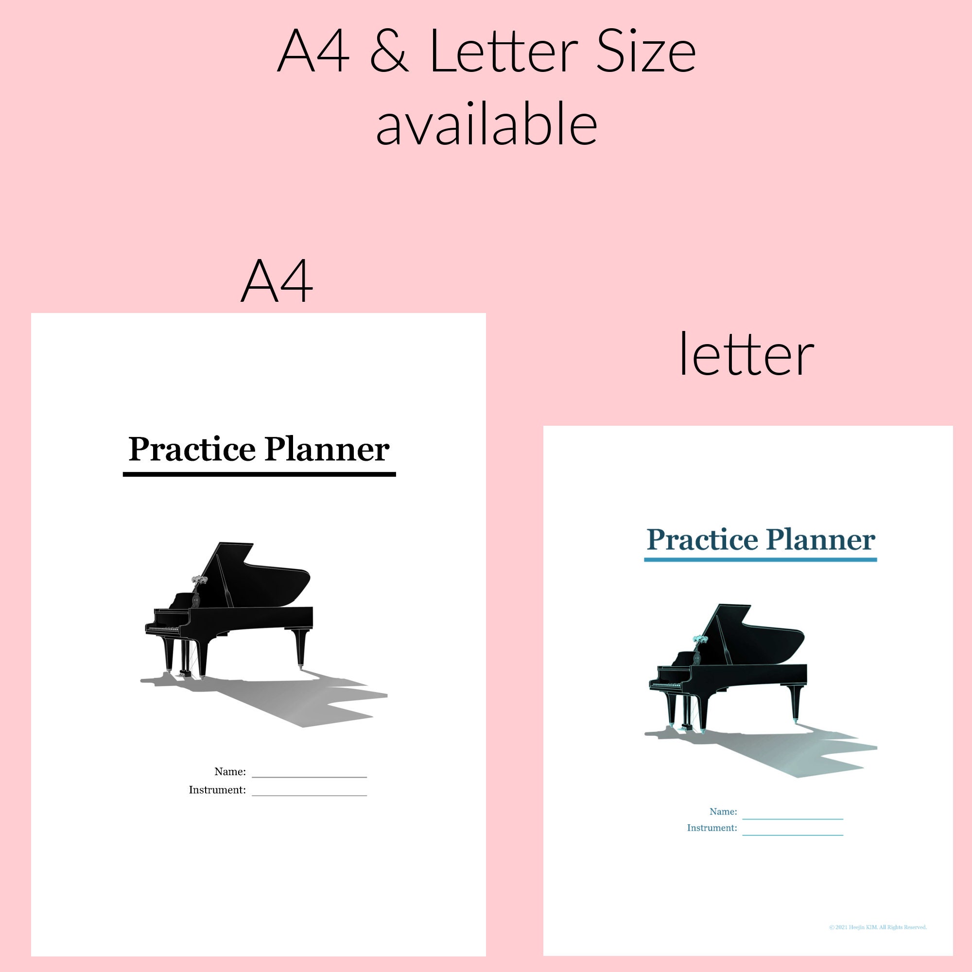 Music Practice Planner Fillable Pdf/printable Checklist/practice Sheet ...