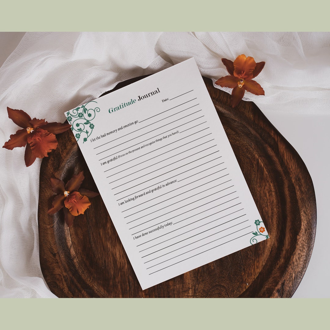 Gratitude Journal Printable and Fillable Form for Self Care ...
