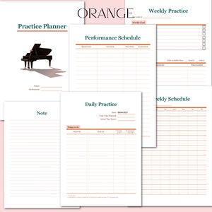 Music Practice Planner Fillable Pdf/printable Checklist/practice Sheet ...