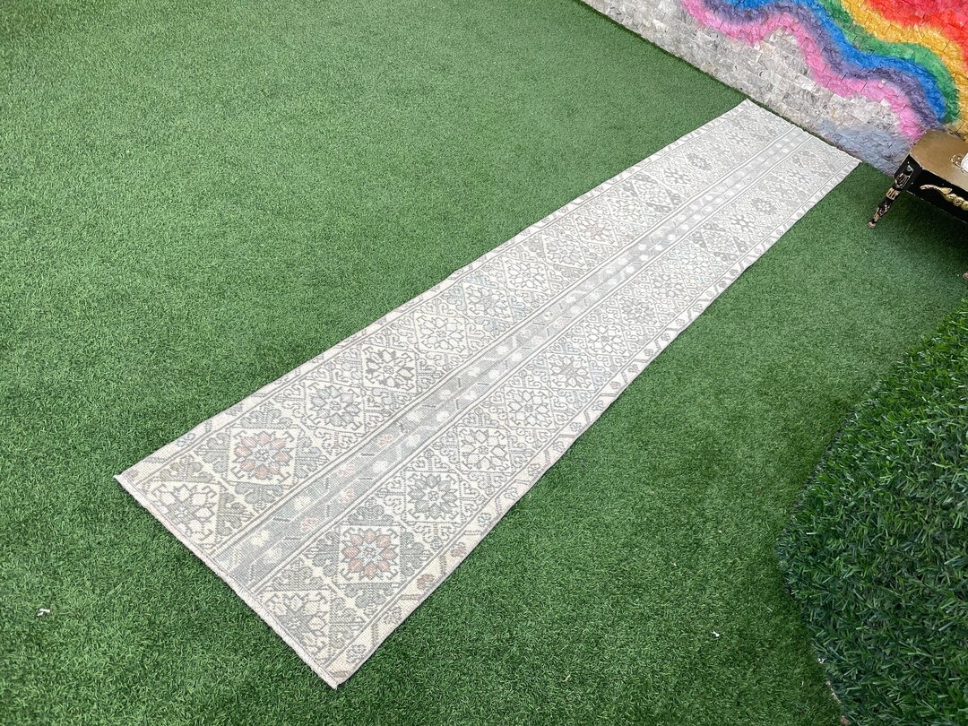 Extra Long Runner, Turkish Patchwork Rug, Vintage Runner, Narrow ...