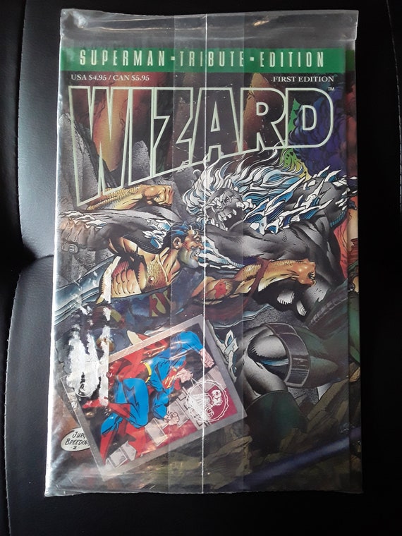 Wizard. Superman Tribute Edition. Polybaged With Superman | Etsy