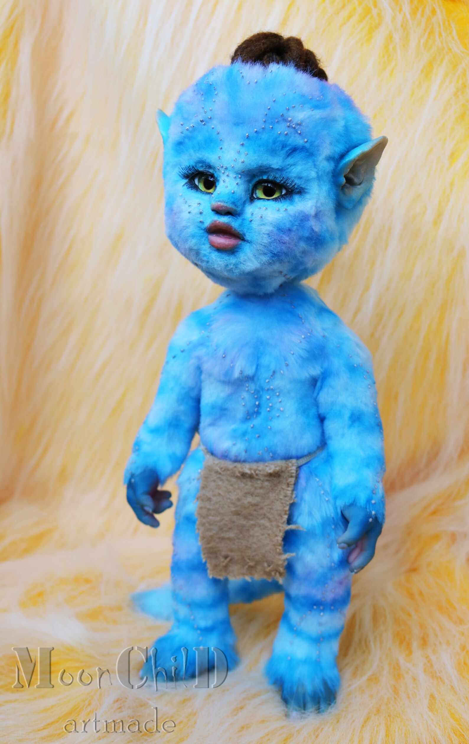 Made to Order 35 Cm 135' Blue Baby Artdoll Fantasy Art - Etsy