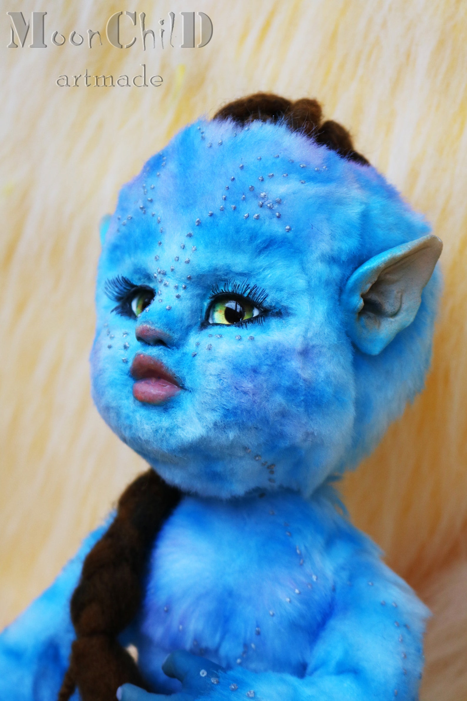 Made to Order 35 Cm 135' Blue Baby Artdoll Fantasy Art - Etsy