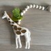 Giraffe Stroller Hanger With Wooden Beads,safari Stroller Mobile,baby ...