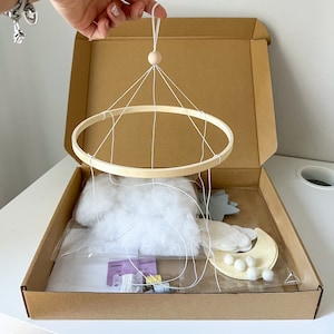 DIY Baby Mobile Kit,moon and Star Baby Mobile,nursery Mobile DIY Kit ...