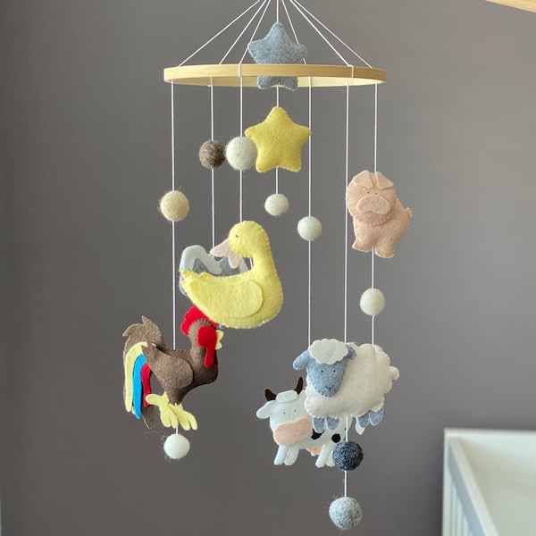 Animal Baby Mobile - Etsy
