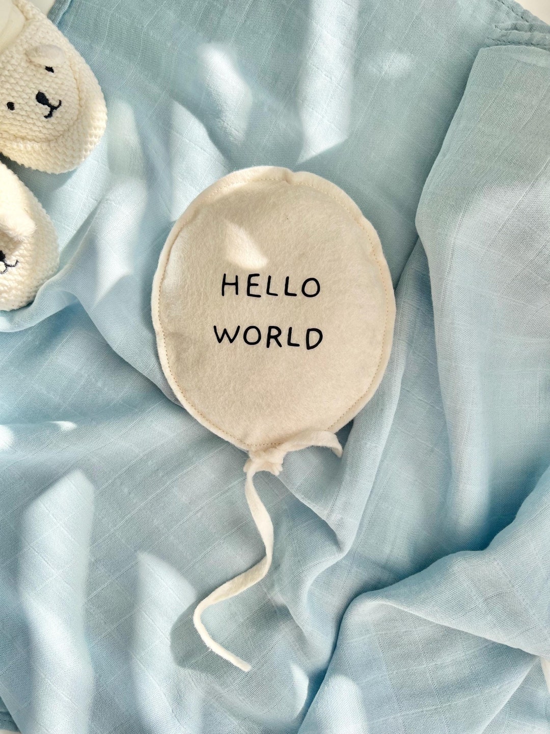 Personalized Felt Baby Name Balloon Sign, Nursery Decor,baby ...